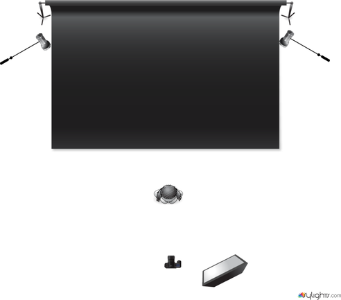 'Low key with rim light.' lighting diagram by Eric Hason - Sylights