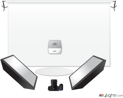 'Two light set up' lighting diagram by Stuart James Swinbourne - Sylights