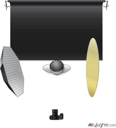 'Low key portrait' lighting diagram by Javier Herrero Valle - Sylights